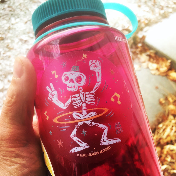 Hula-Hooping skeleton sticker – THE LANCEWORKS